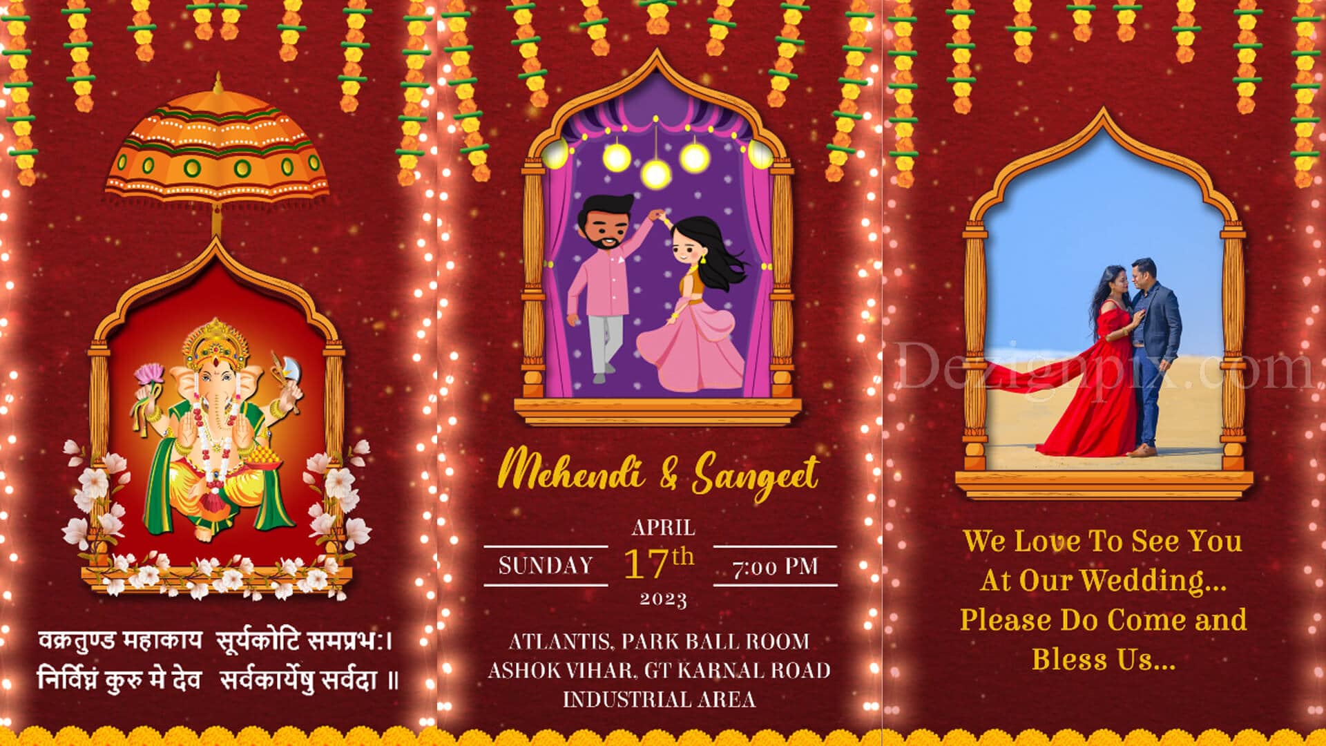 Best Indian Hindu Wedding Invitation Video with Cute Couple Animation ...