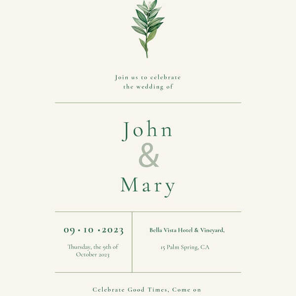 Email Save the Date Invitation Text Sample – DezignPix